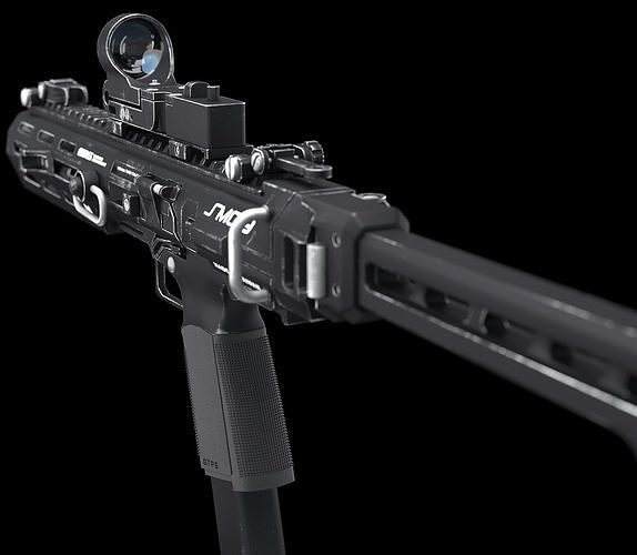 3D model Gun SMC-9 VR / AR / low-poly | CGTrader