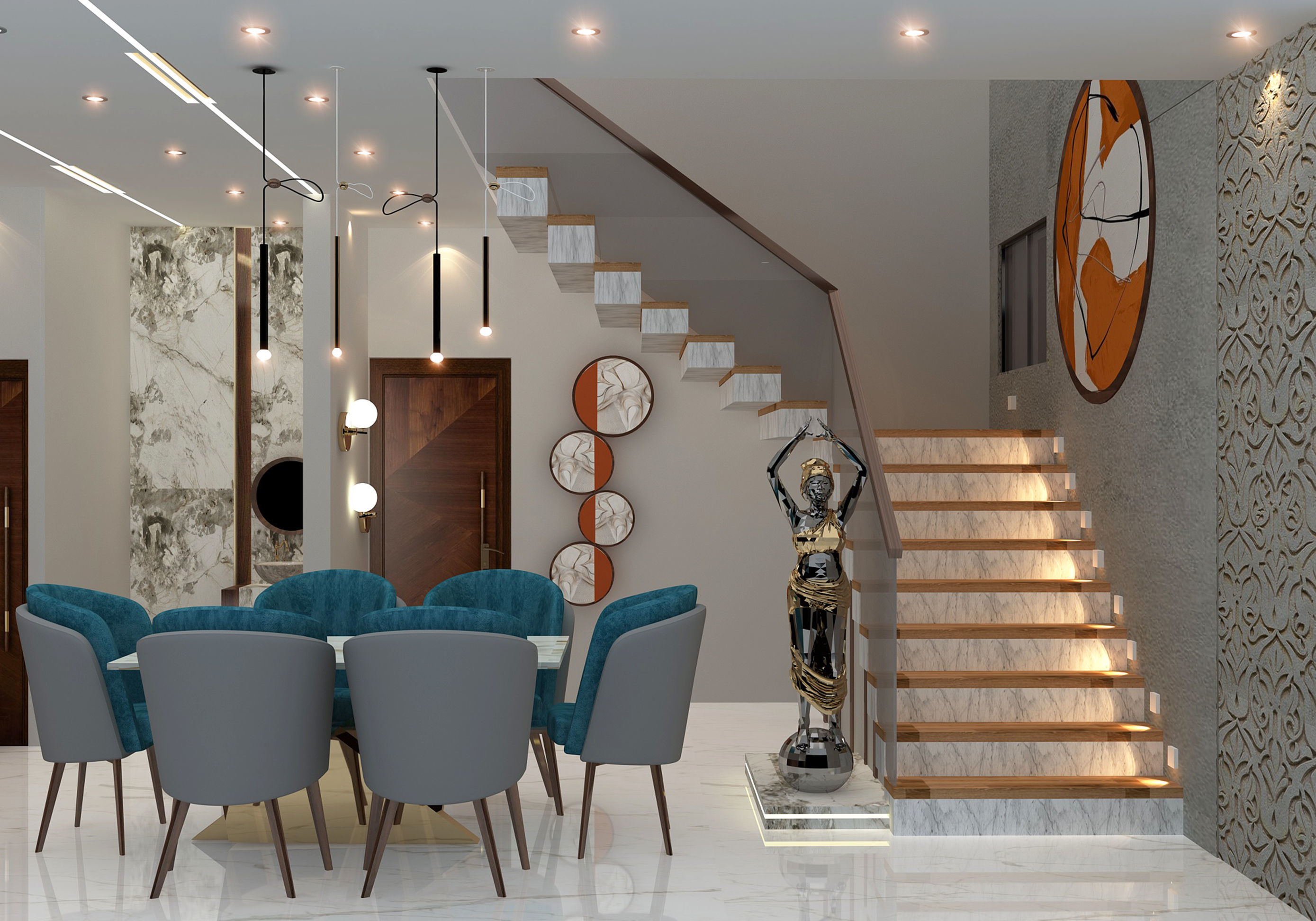 HALL INTERIOR free 3D model | CGTrader