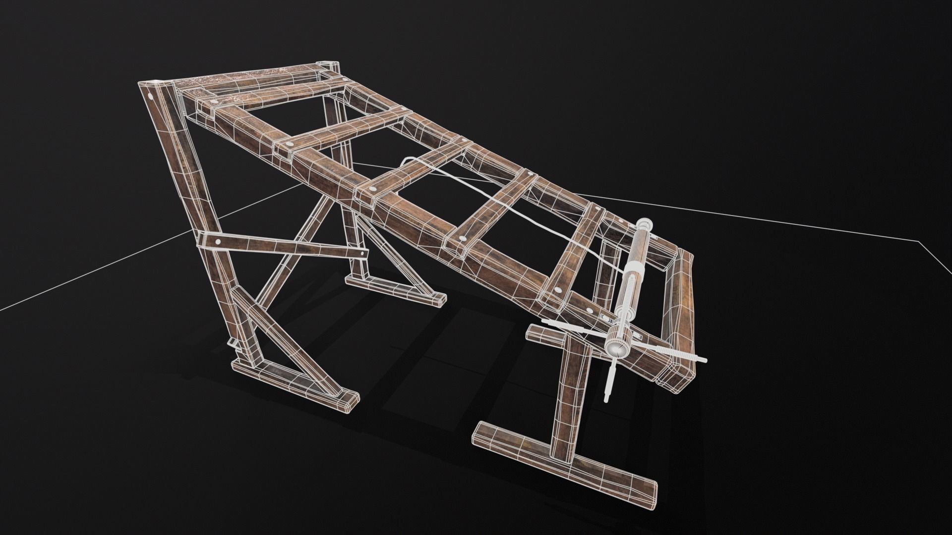 3D model Medieval Rack Torture Device VR / AR / low-poly | CGTrader