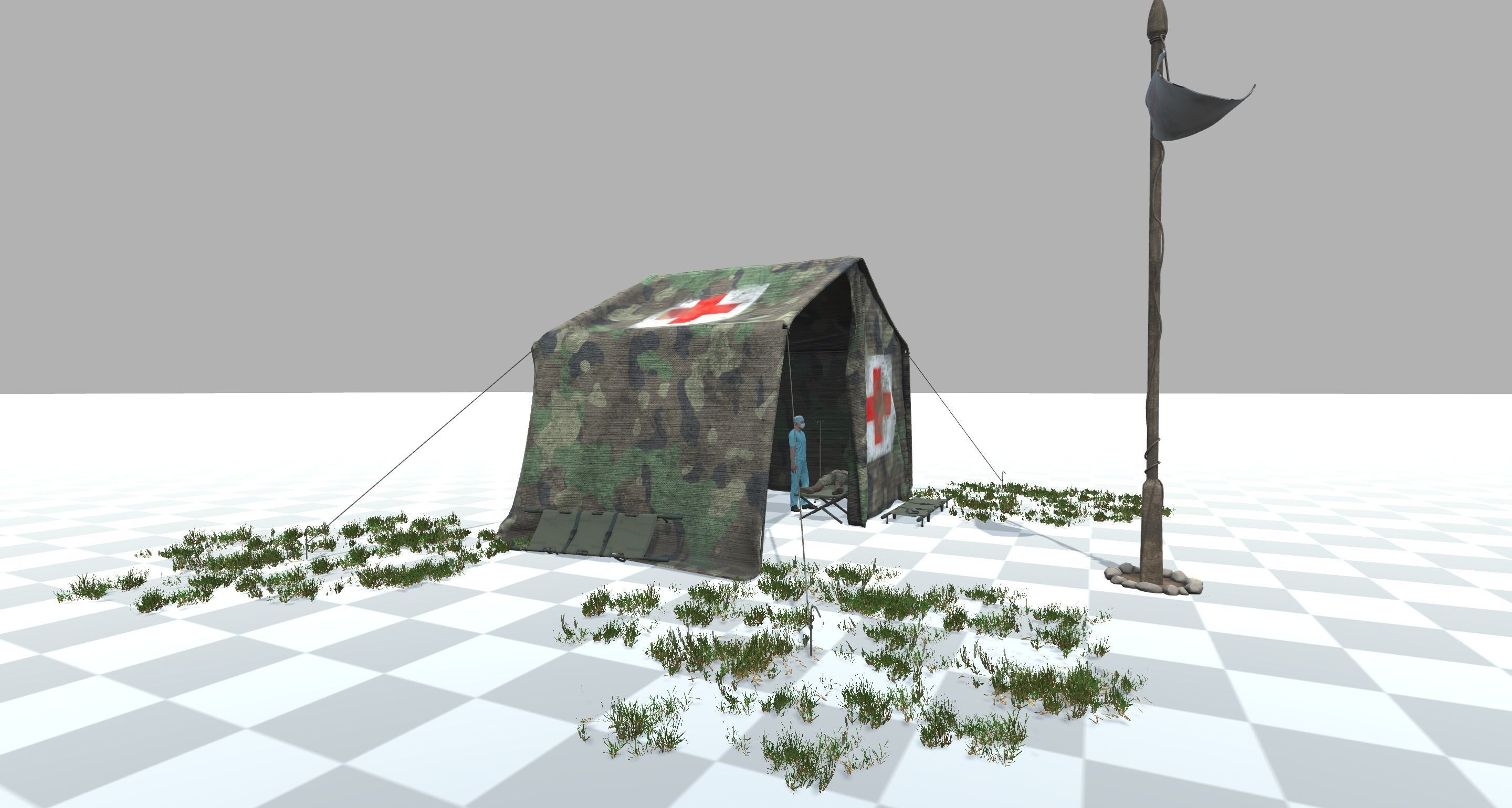Military field hospital 3D model | CGTrader