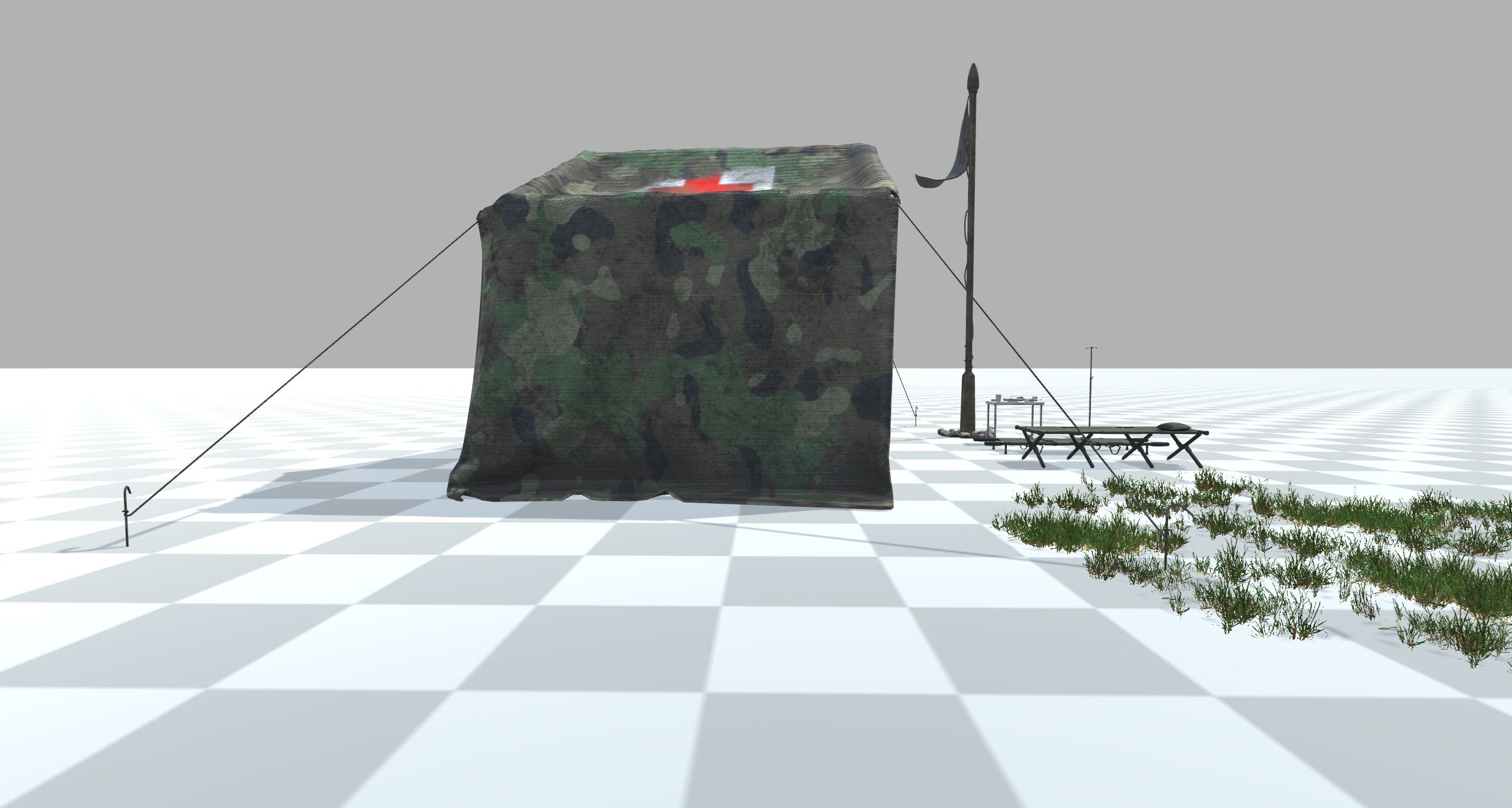 Military field hospital 3D model | CGTrader