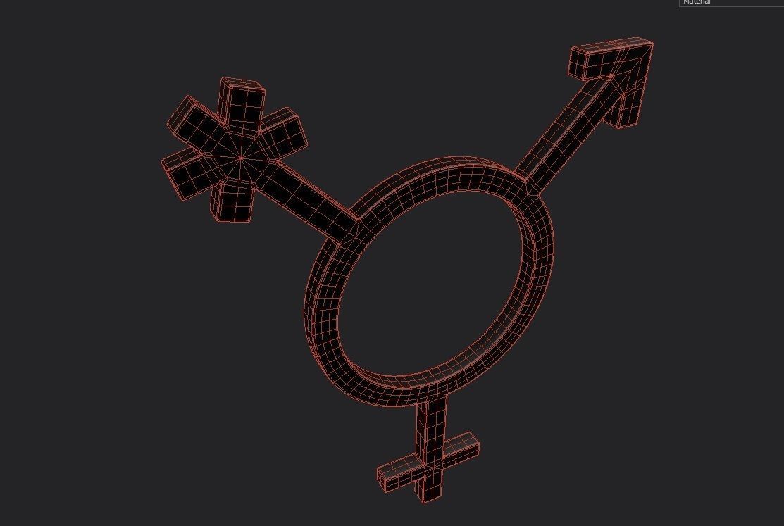 3D model Gender Symbols -Transgender VR / AR / low-poly | CGTrader