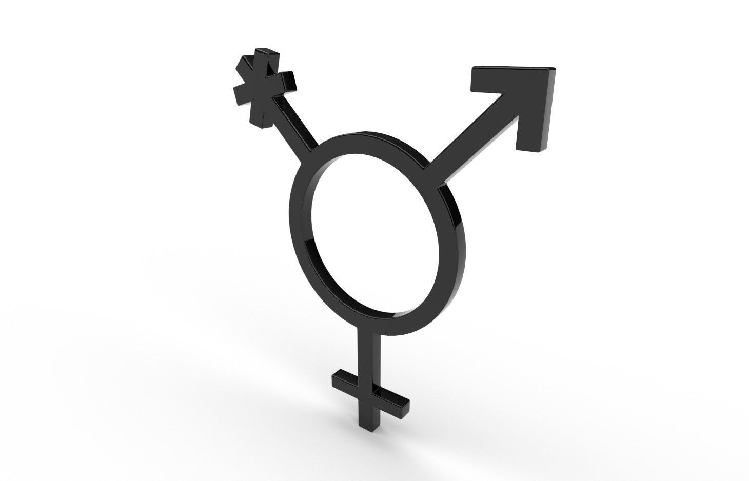 3D model Gender Symbols -Transgender VR / AR / low-poly | CGTrader