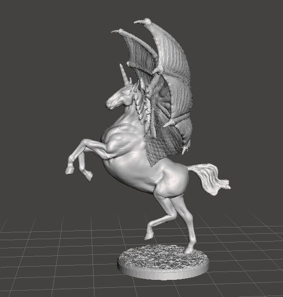 EVIL UNICORN MINIATURE MODEL FOR FANTASY GAMES DND RPG 3D model 3D ...