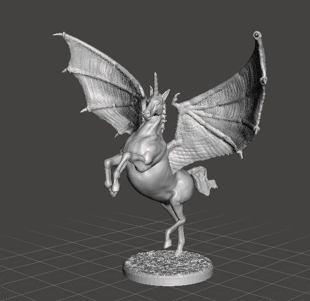 EVIL UNICORN MINIATURE MODEL FOR FANTASY GAMES DND RPG 3D model 3D ...