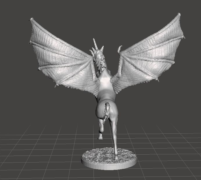 EVIL UNICORN MINIATURE MODEL FOR FANTASY GAMES DND RPG 3D model 3D ...