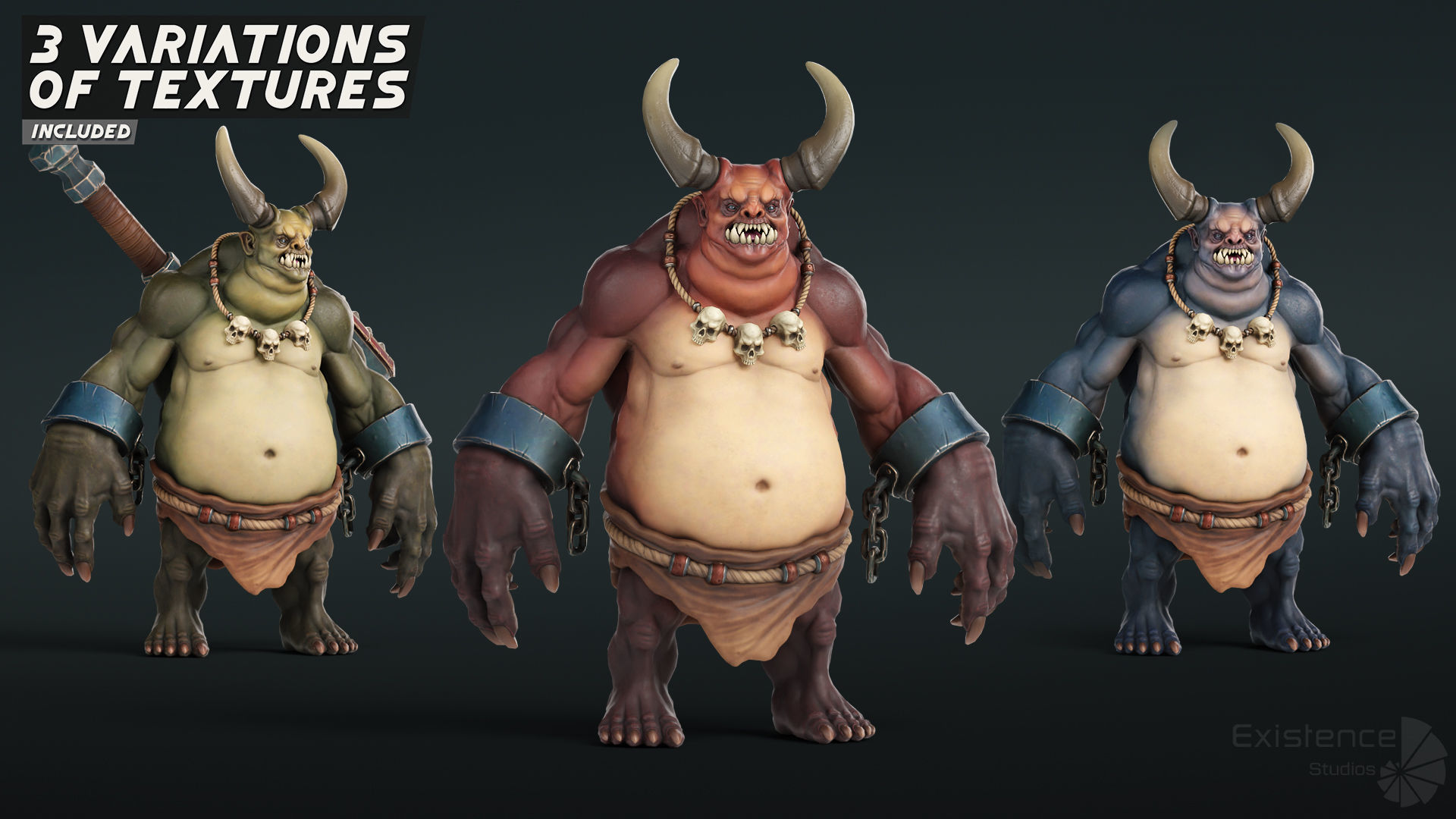 3D model Demon Troll - Stylized Devils Warrior RPG Character Monster ...