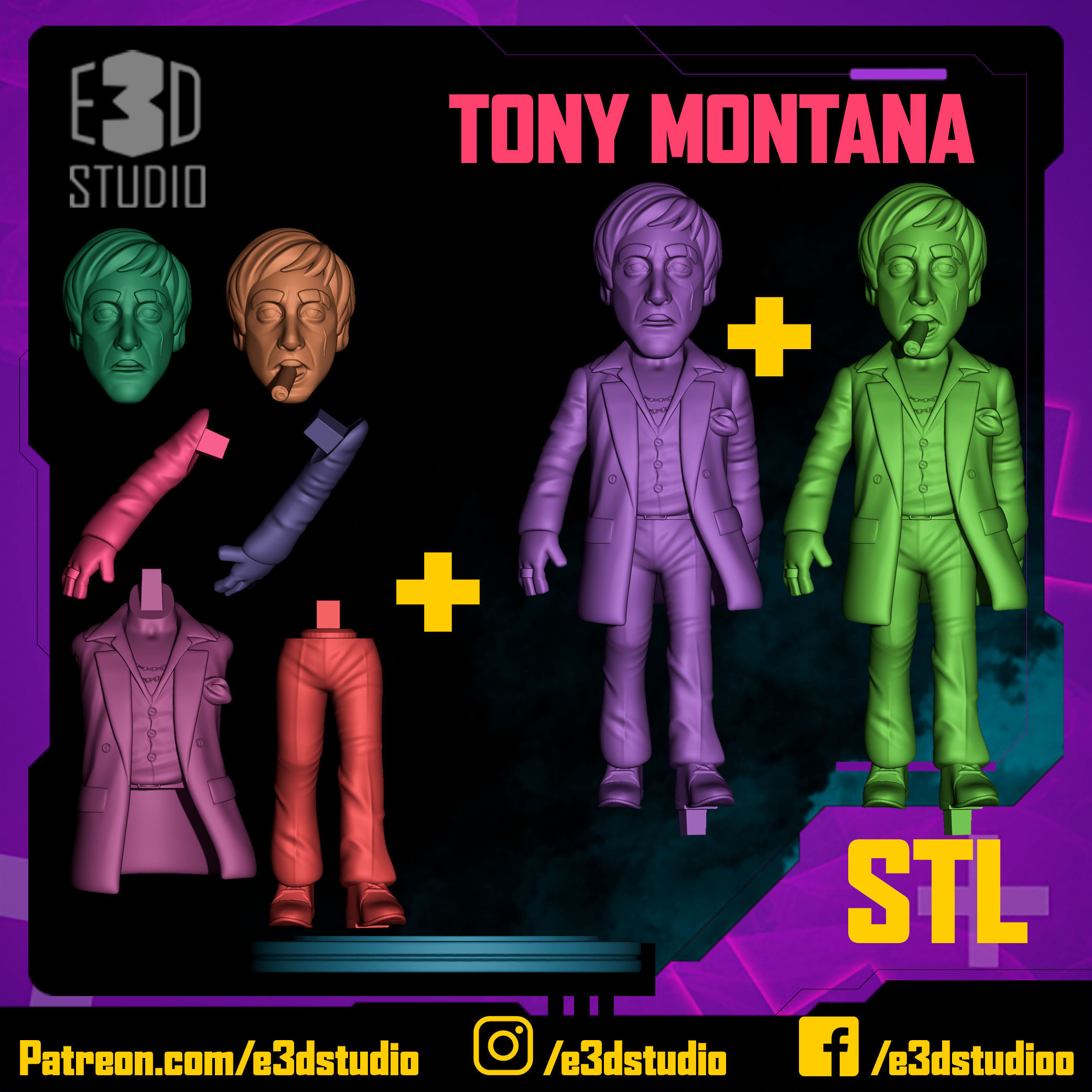 SCARFACE - TONY MONTANA 3D model 3D printable | CGTrader