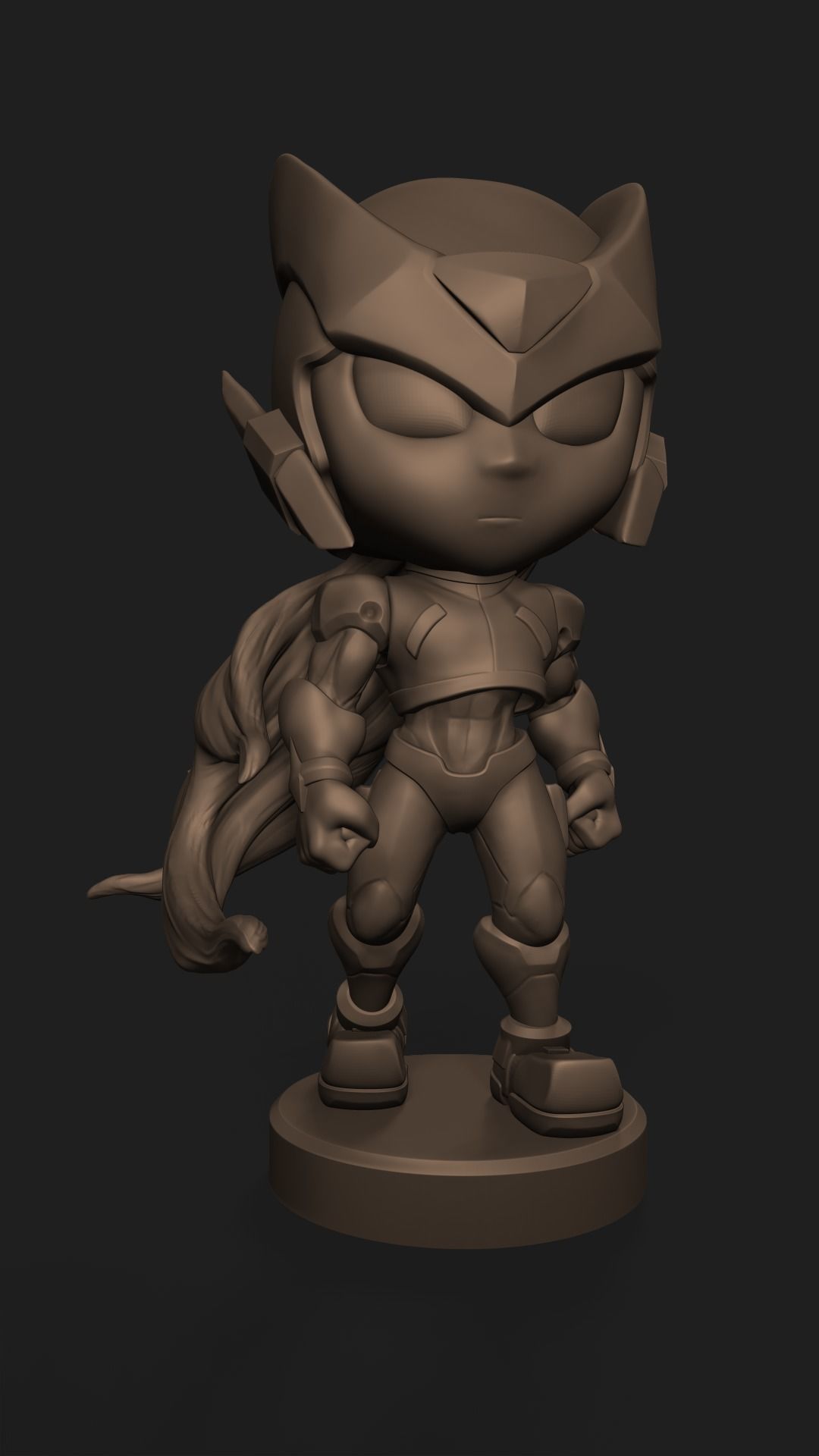 Megaman Zero Chibi 3D model 3D printable | CGTrader