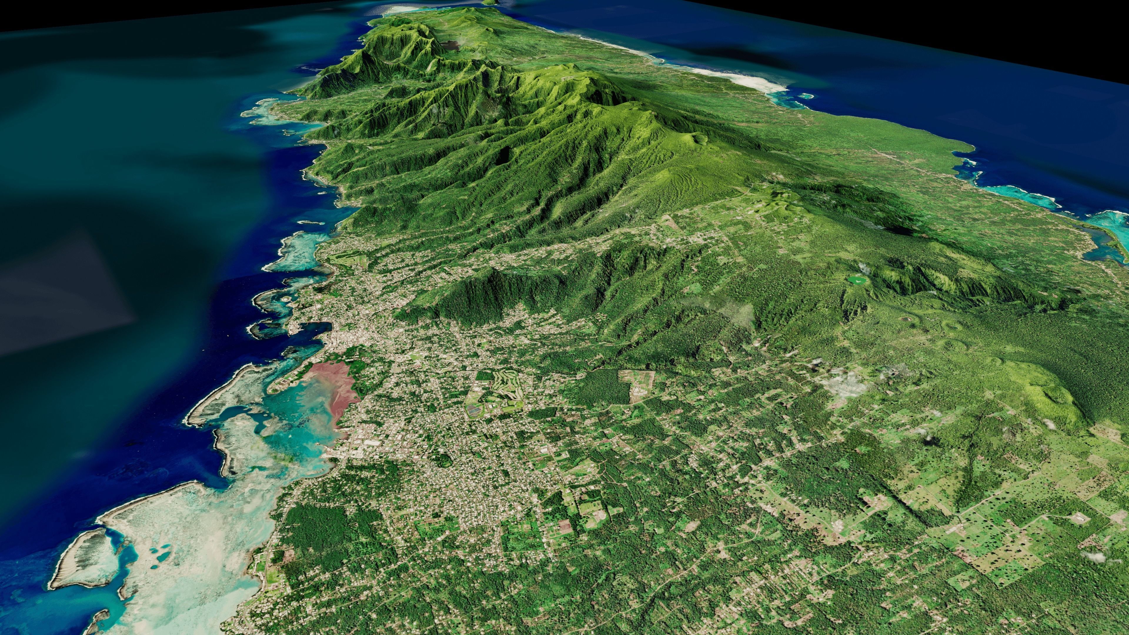 Upolu island samoa full 3d model terrain 3D model | CGTrader