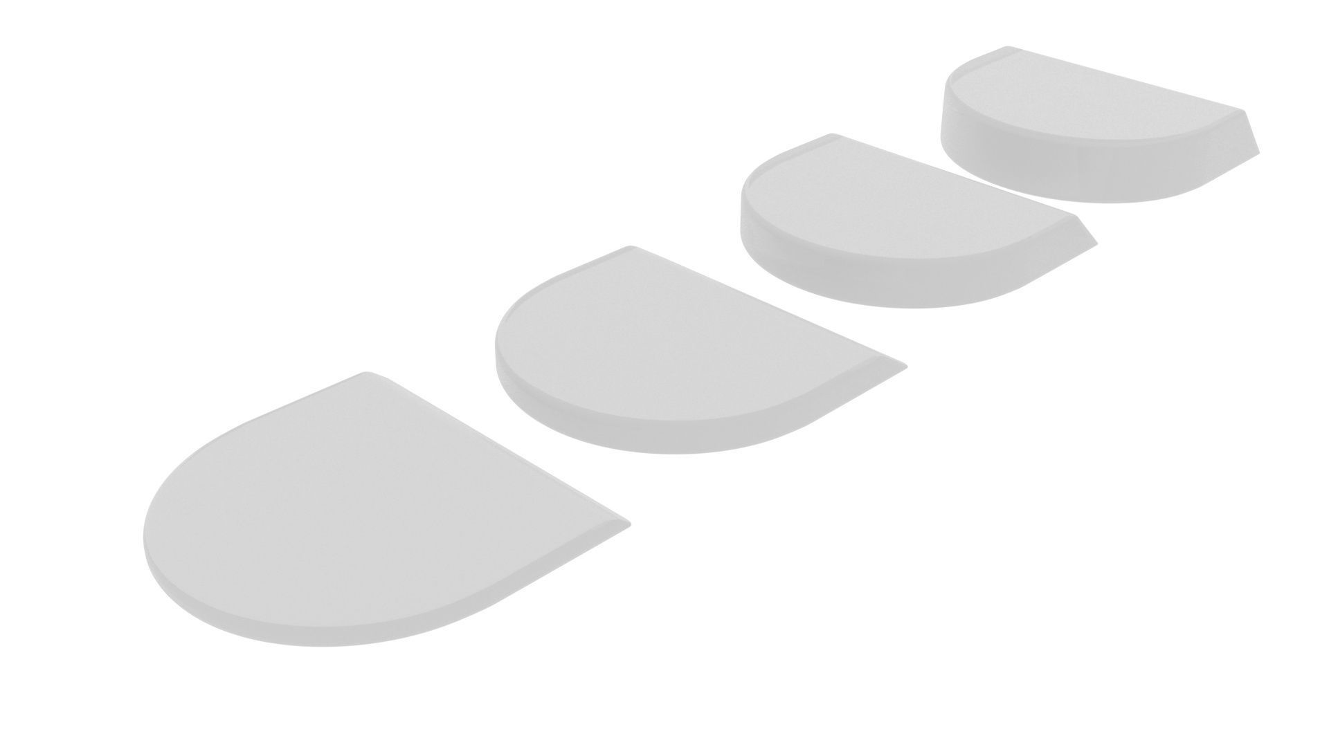 Plastic Height Boosters Set For Shoes 3D model | CGTrader