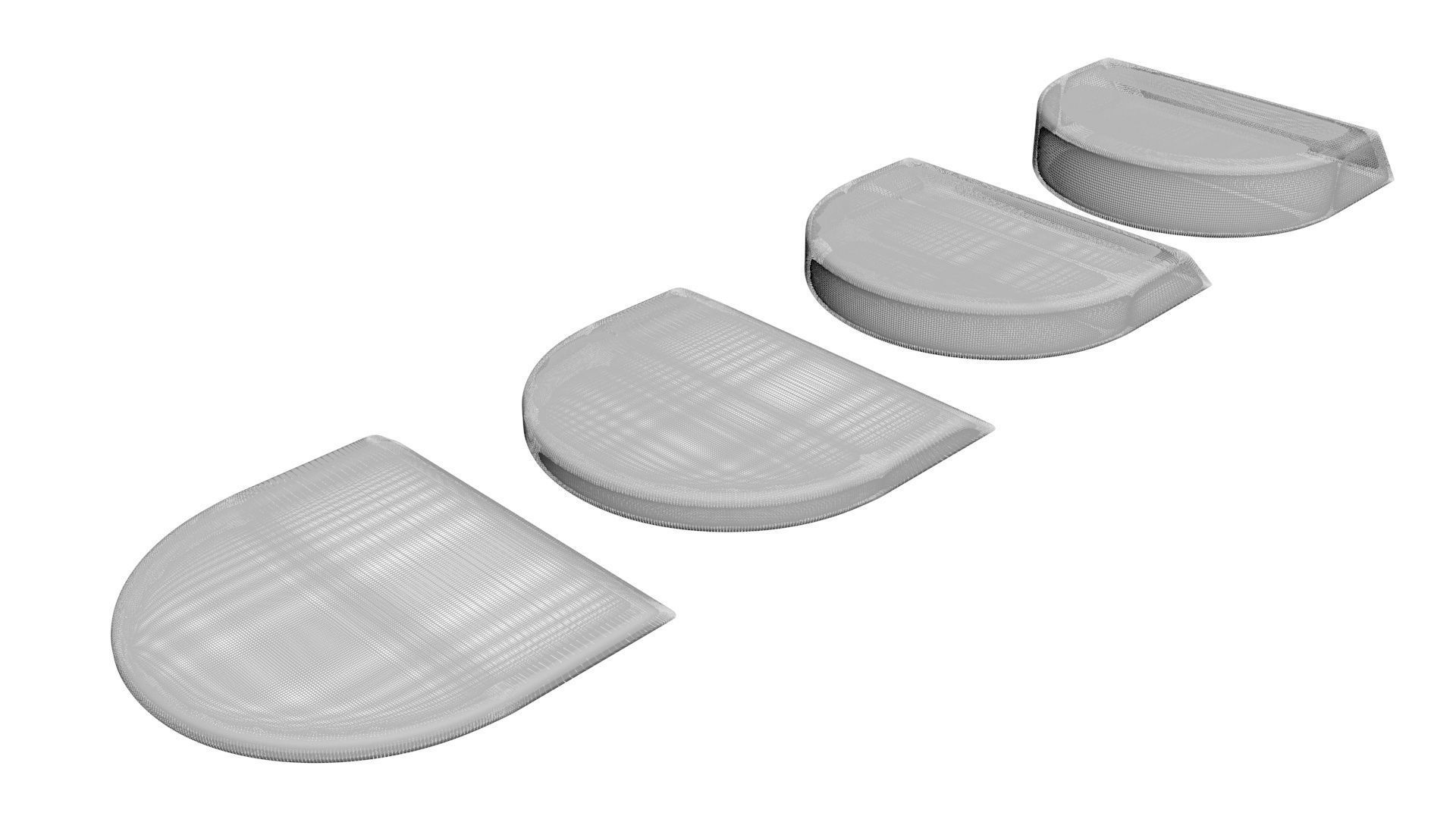 Plastic Height Boosters Set For Shoes 3D model | CGTrader