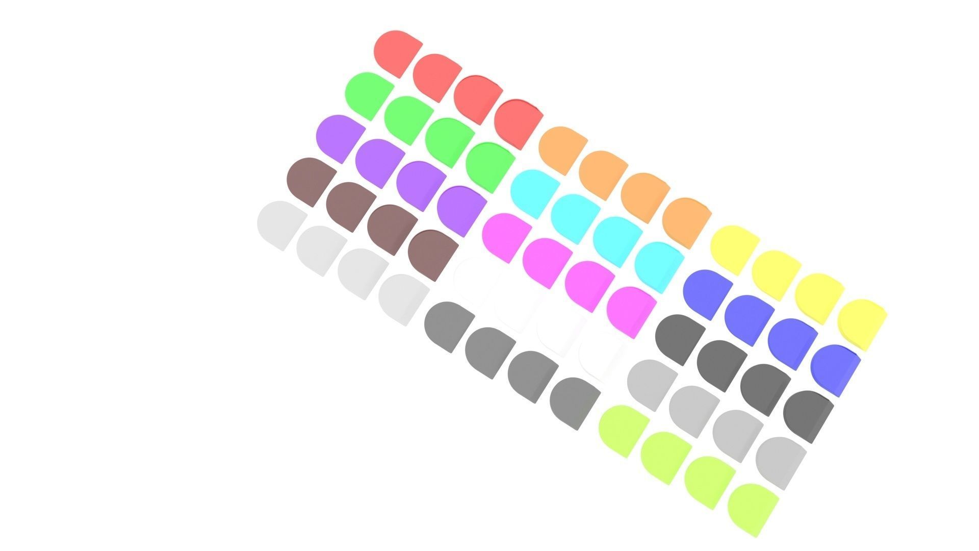 Colored Plastic Height Boosters Set For Shoes 3D model | CGTrader