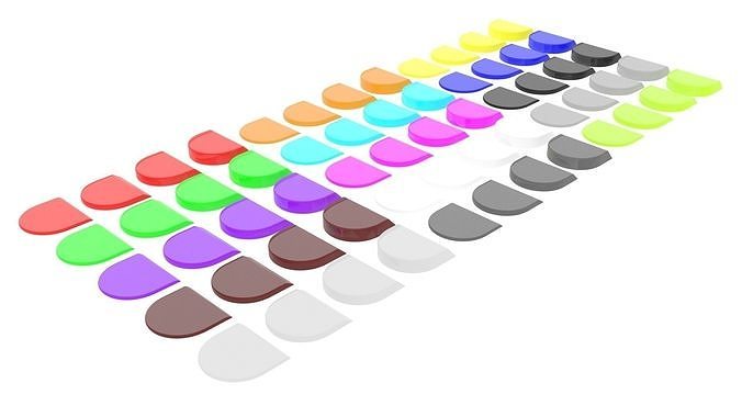 Colored Plastic Height Boosters Set For Shoes 3D model | CGTrader