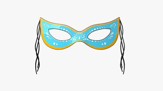 3D model Carnival Mask A13 Cartoon - Costume Character Design VR / AR ...