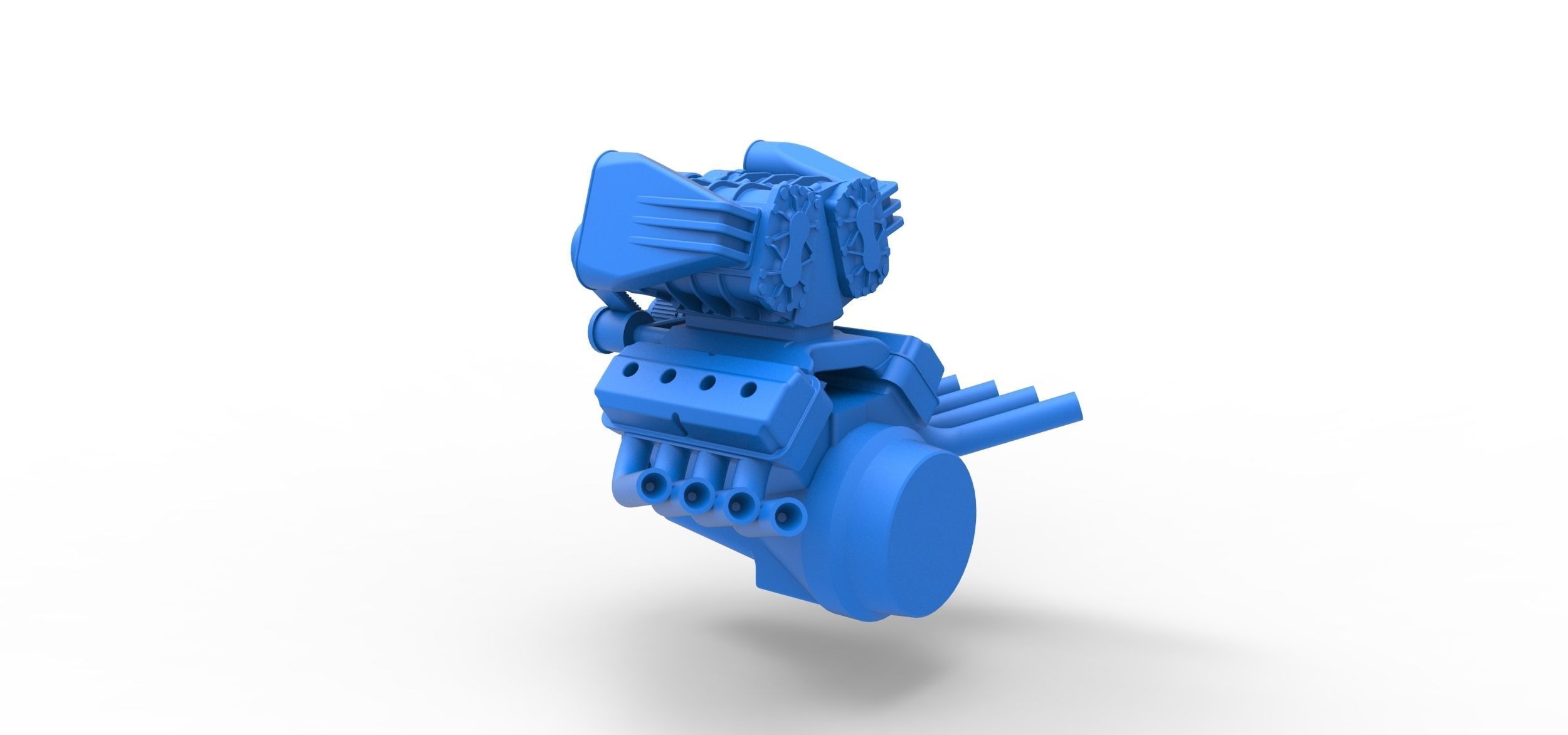 Engine V8 with double supercharger Version 7 Scale 1 to 25 3D model 3D ...