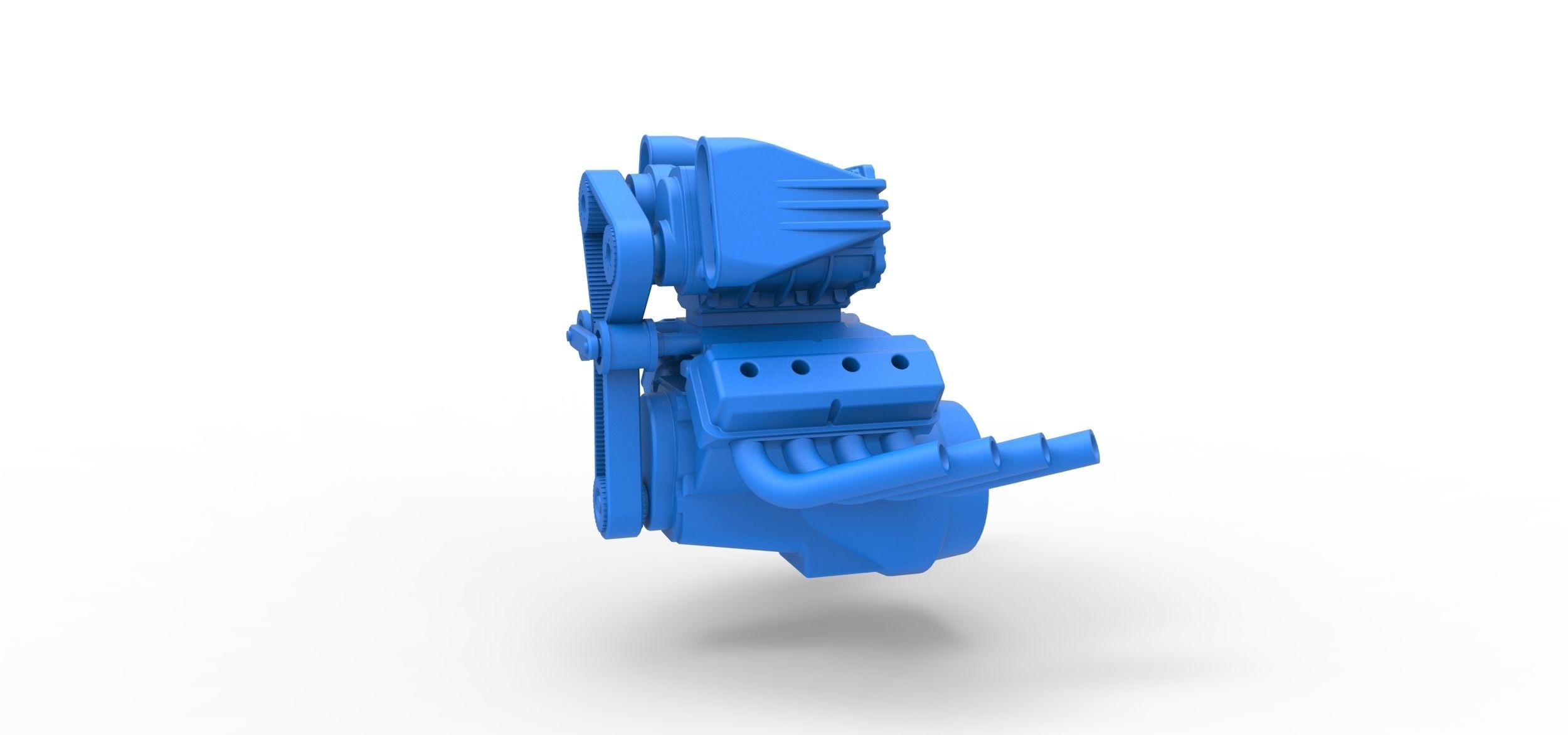 Engine V8 with double supercharger Version 7 Scale 1 to 25 3D model 3D ...