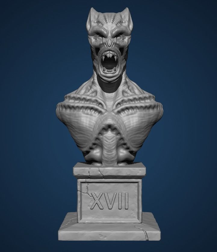 Bat Creature Bust for 3D Print 3D model 3D printable | CGTrader