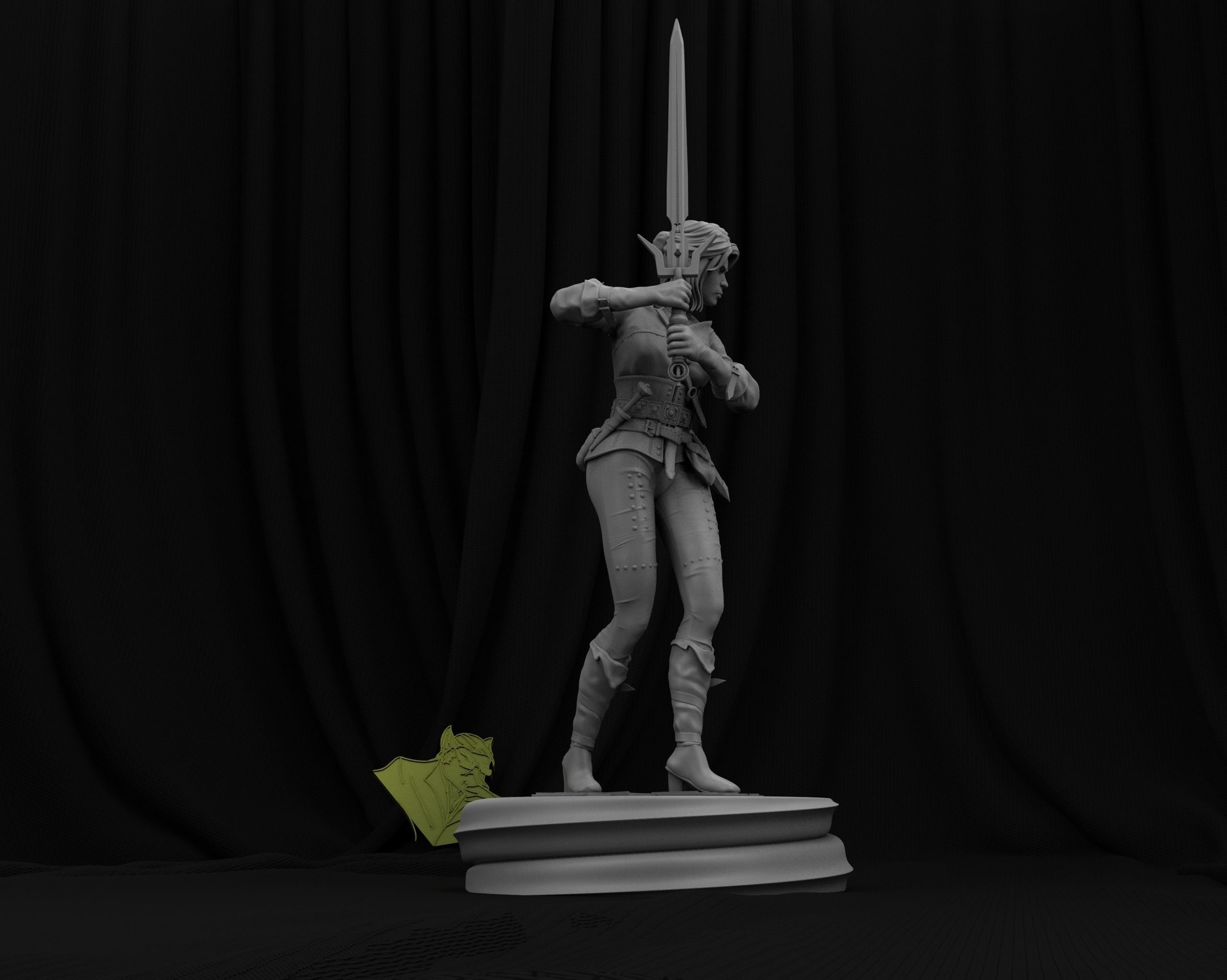 Ciri The Witcher 3D model 3D printable | CGTrader