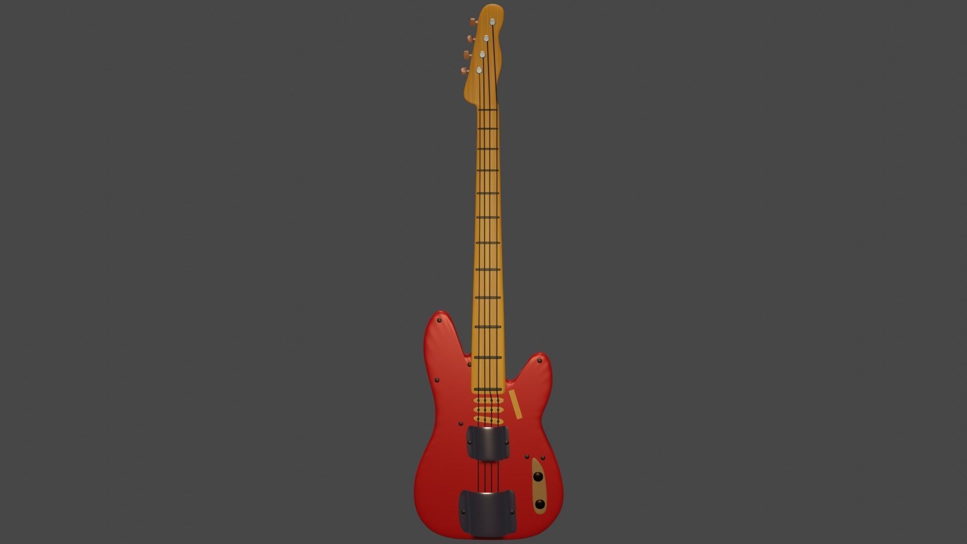Rock and roll guitar 3D model | CGTrader