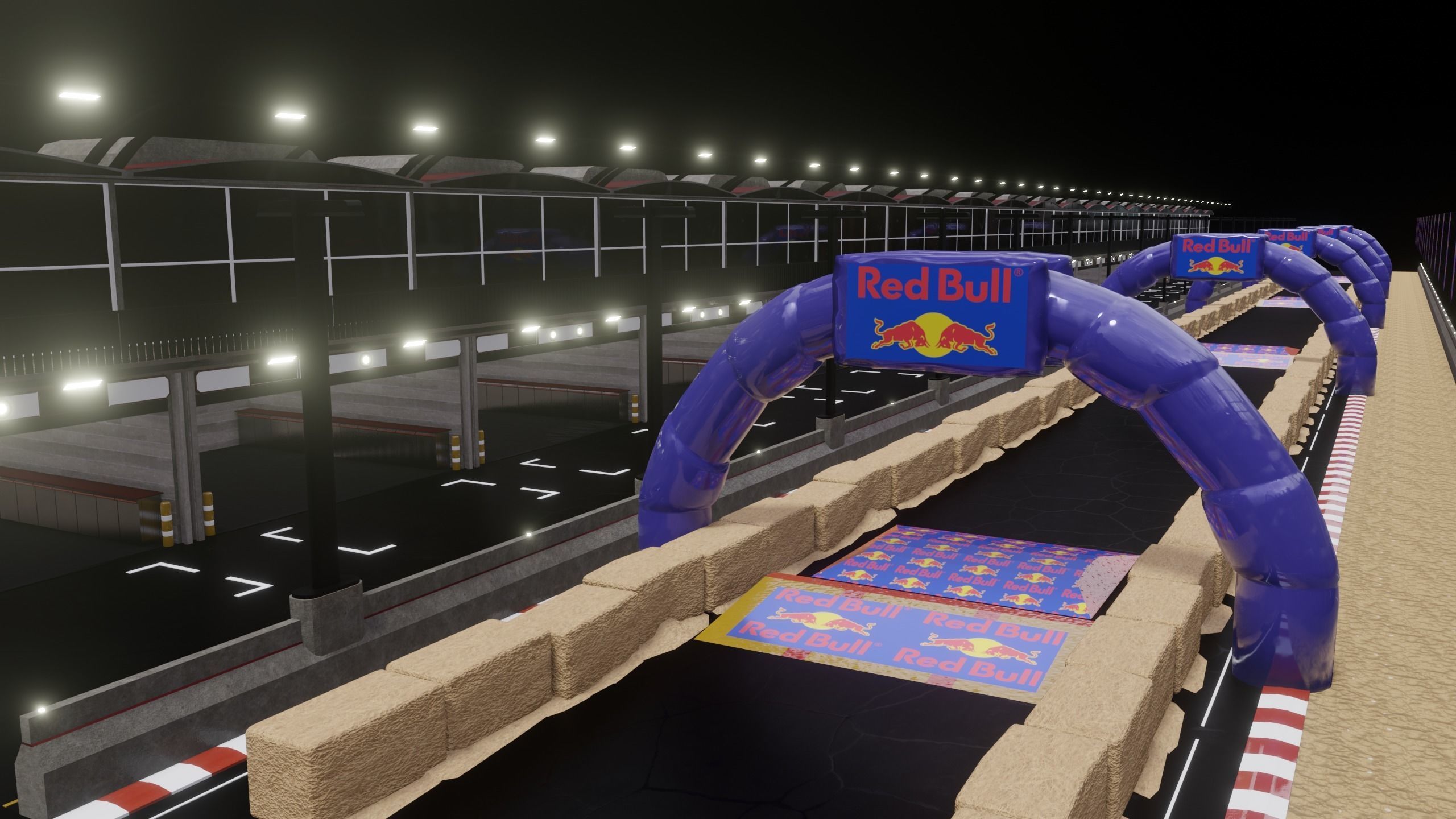 3D model Asset Generic Race Track Red Bull VR / AR / low-poly | CGTrader