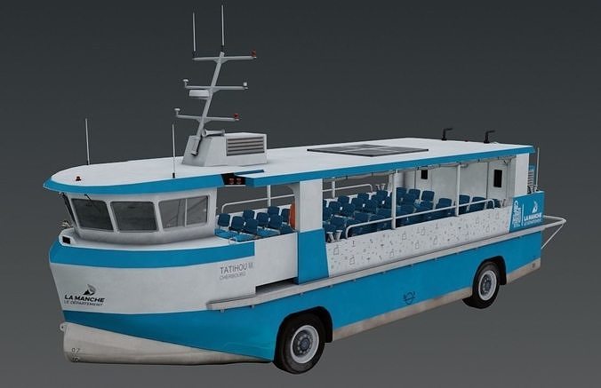 3D model Amphibious Ferry Tatihou III 3D low-poly VR / AR / low-poly ...