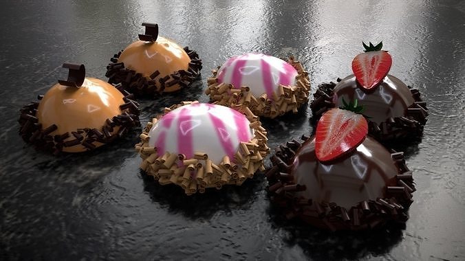 Set of sweets 3D model | CGTrader
