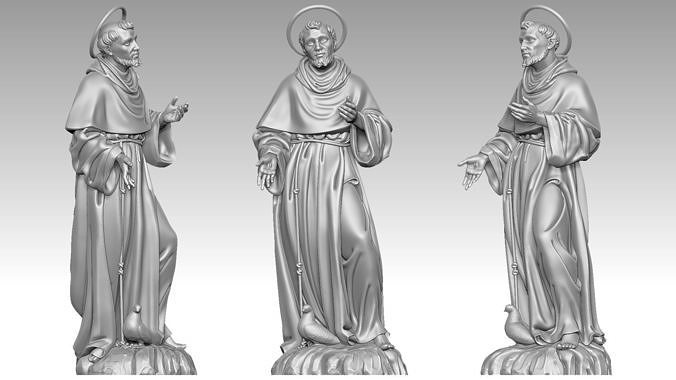 Saint Francis 3D model 3D printable | CGTrader