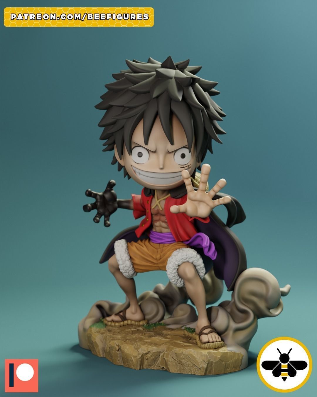 LUFFY - ONE PIECE - FAN ART 3D model | CGTrader