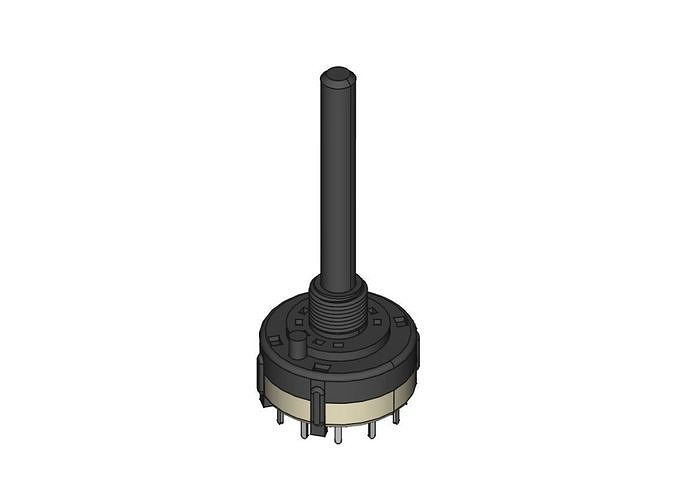 Rotary switch 1 circuit 12 positions 3D model | CGTrader
