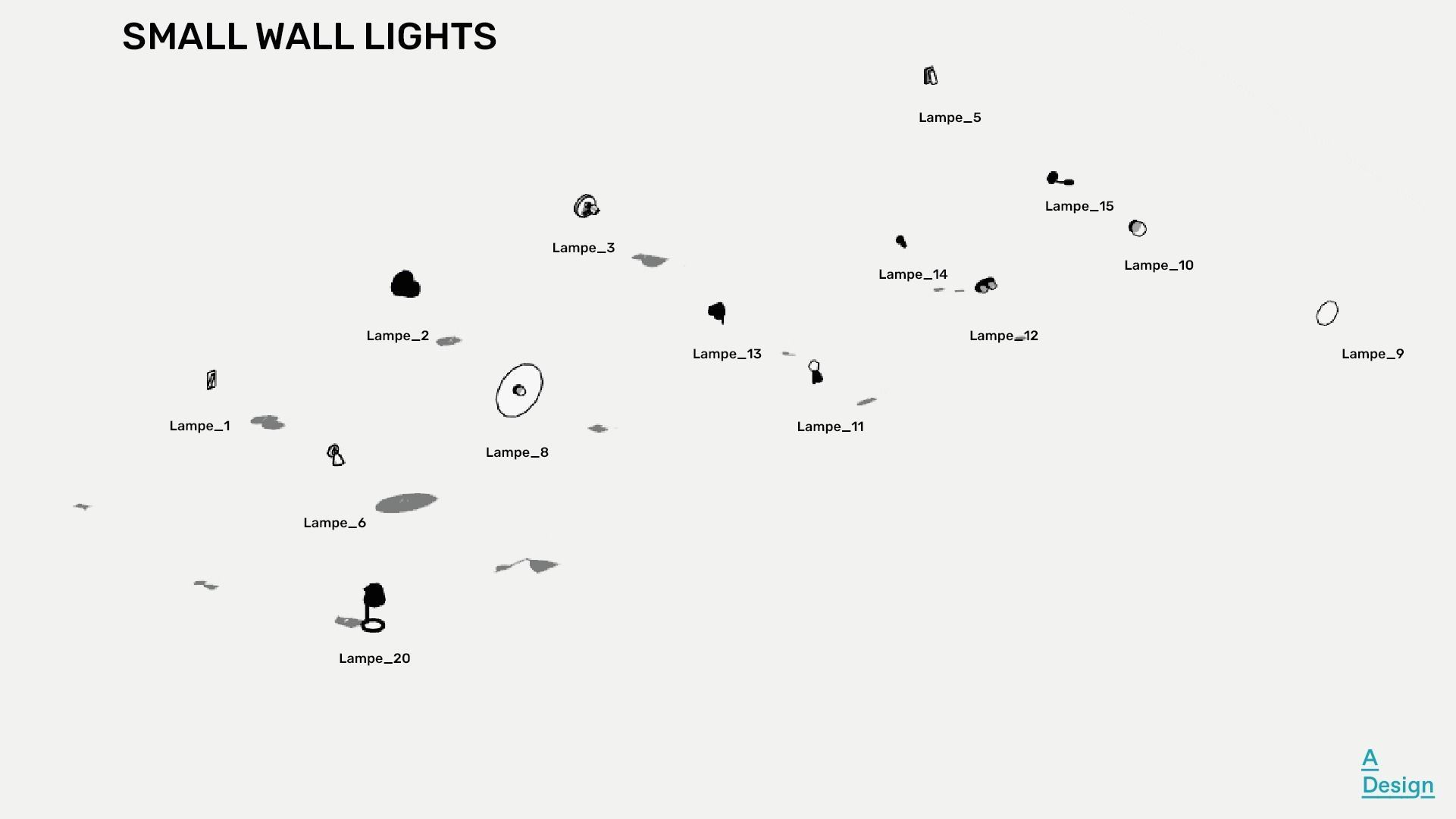 Wall lights - Pack of revit families 3D model | CGTrader