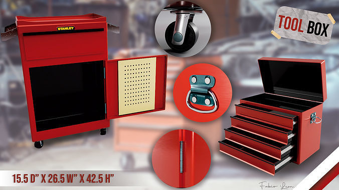 Mobile toolbox for workshop garage mechanics 3D model | CGTrader