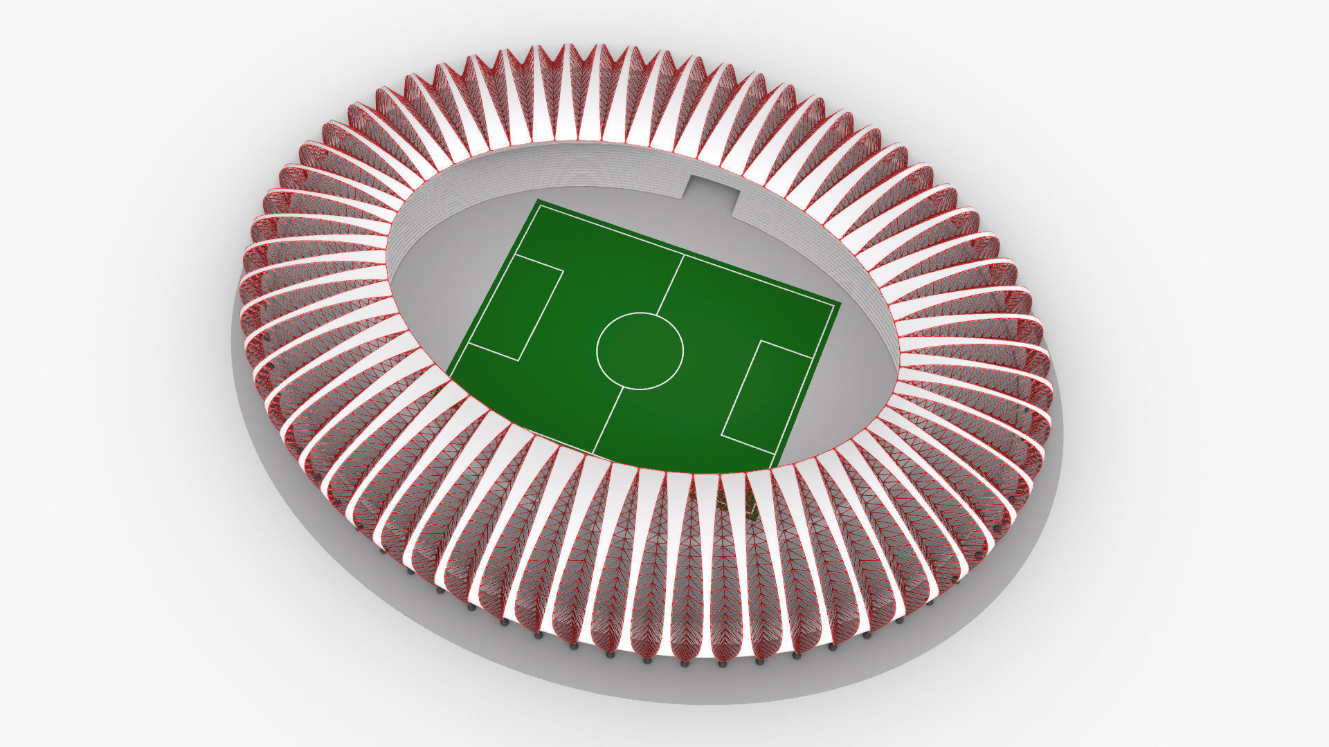 Anchor Trusses Soccer Stadium 3D model | CGTrader