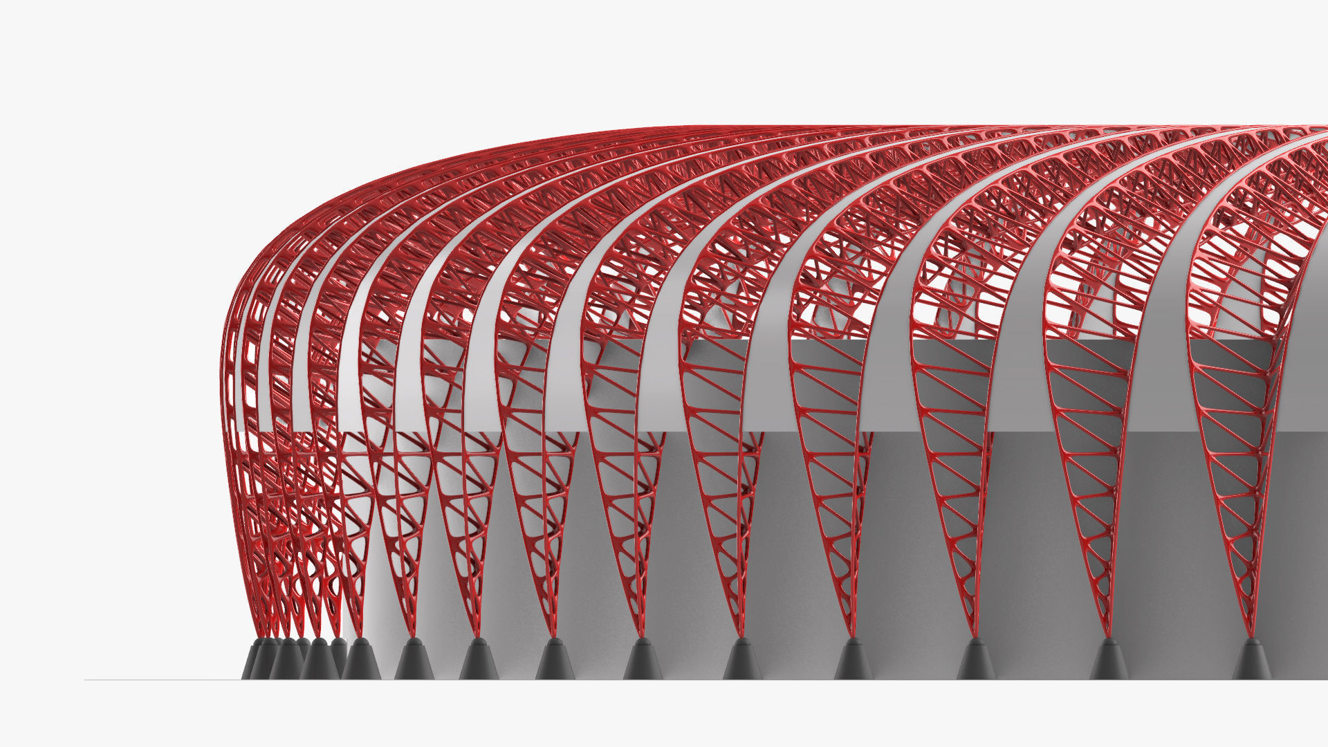 Anchor Trusses Soccer Stadium 3D model | CGTrader