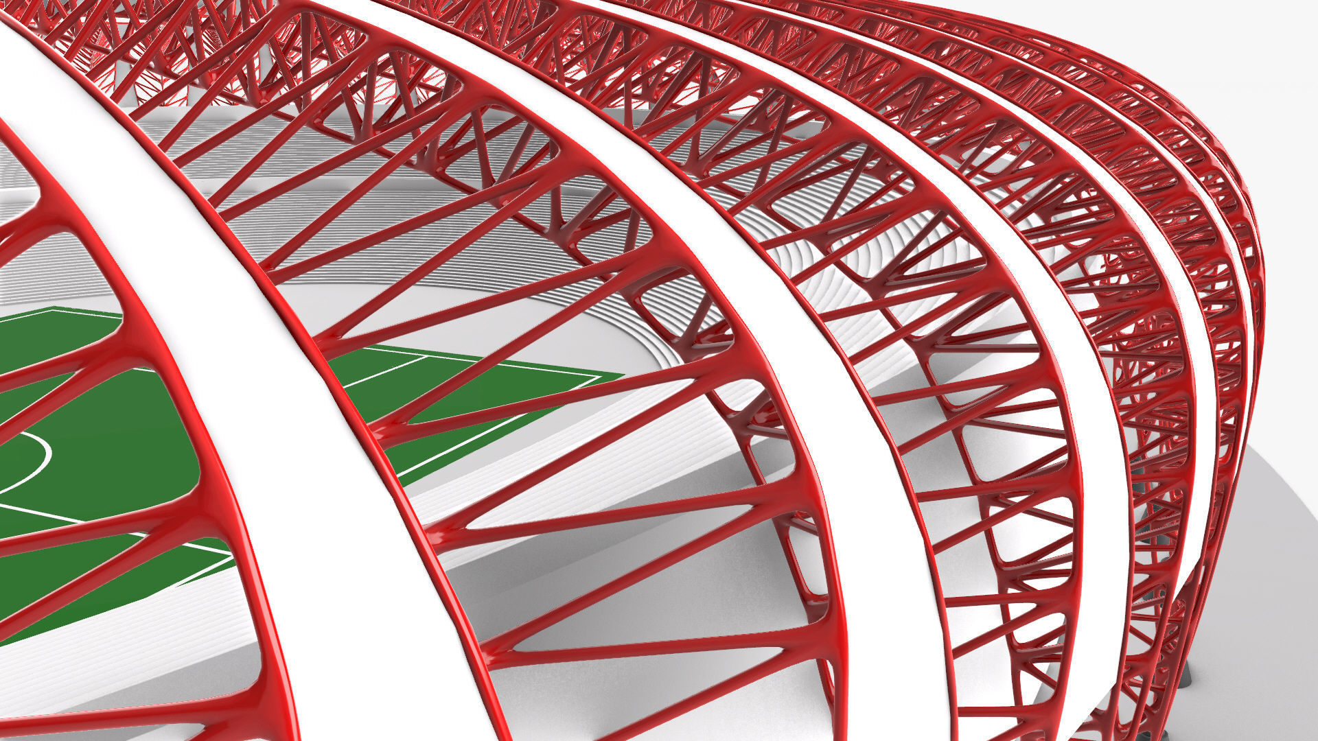 Anchor Trusses Soccer Stadium 3D model | CGTrader