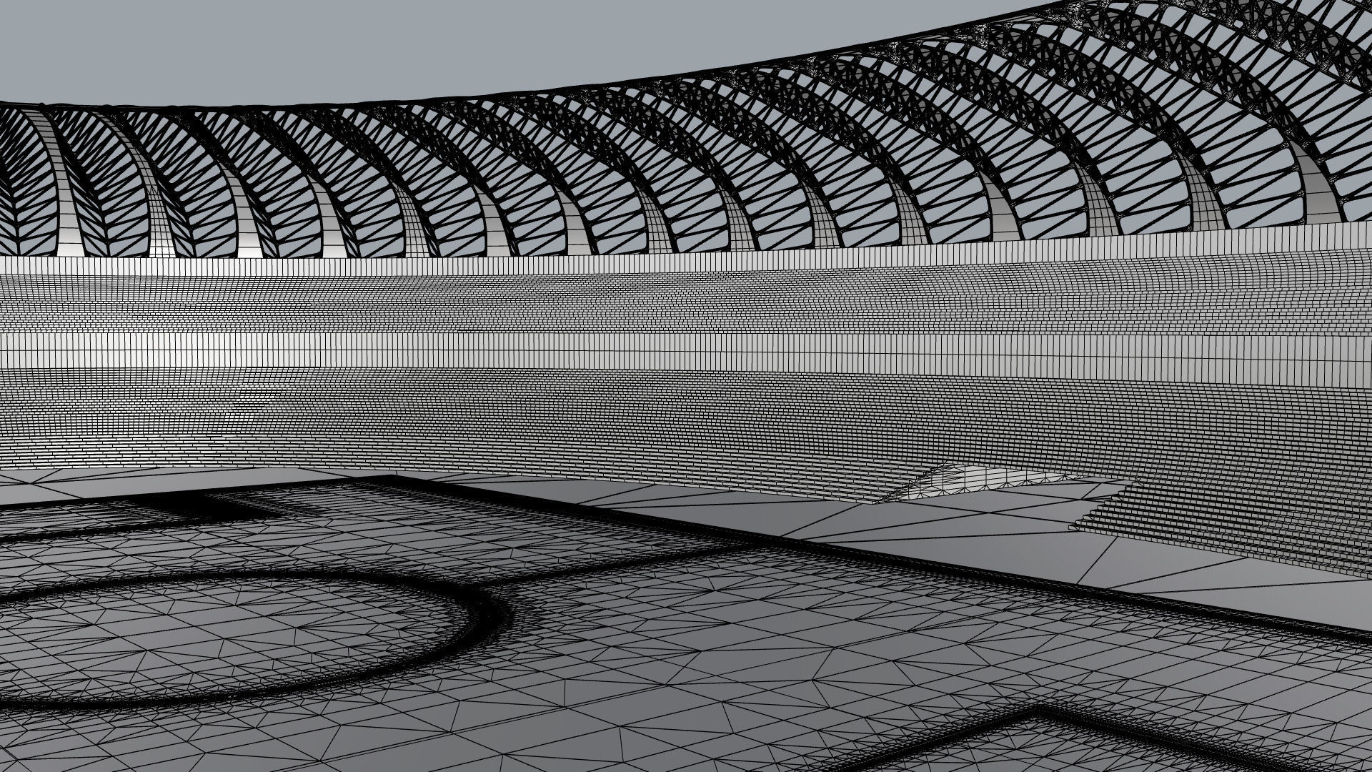 Anchor Trusses Soccer Stadium 3D model | CGTrader