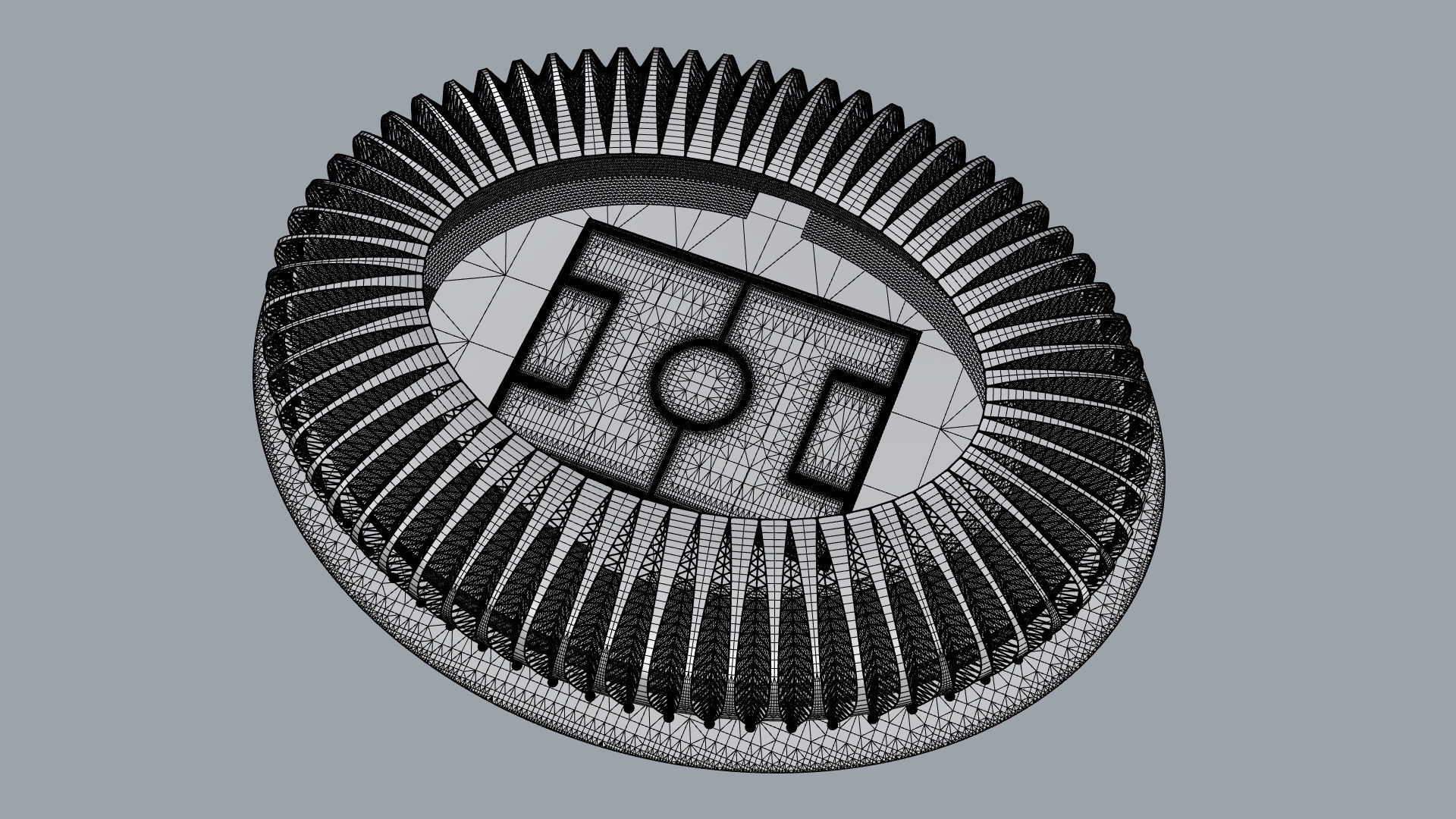 Anchor Trusses Soccer Stadium 3D model | CGTrader