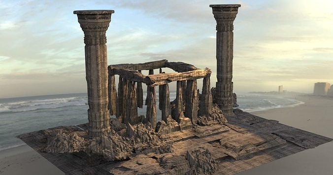 Golem Giant Rock pillars 3 3D model | CGTrader