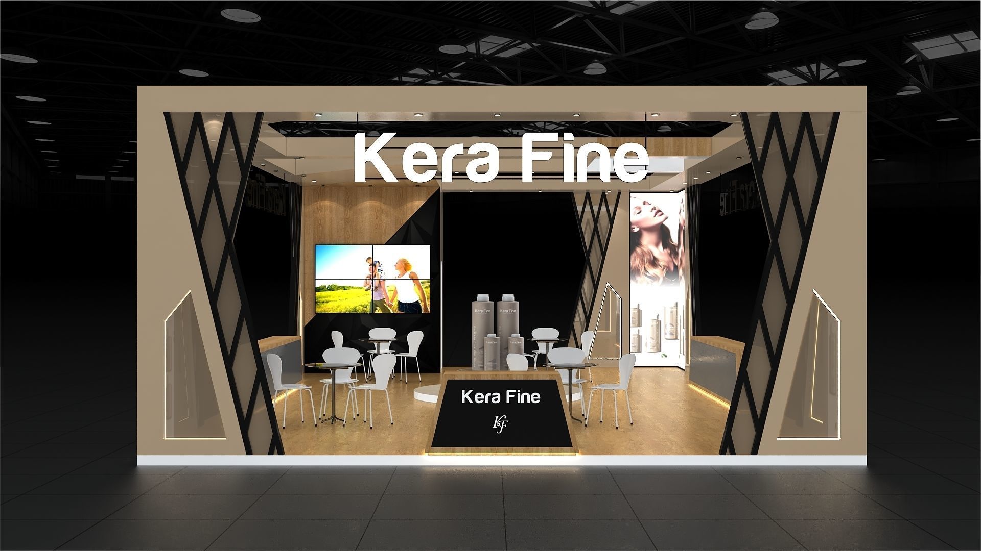 Exhibition Stand Stall 4 Side Open 7X11-Vray 3D model | CGTrader