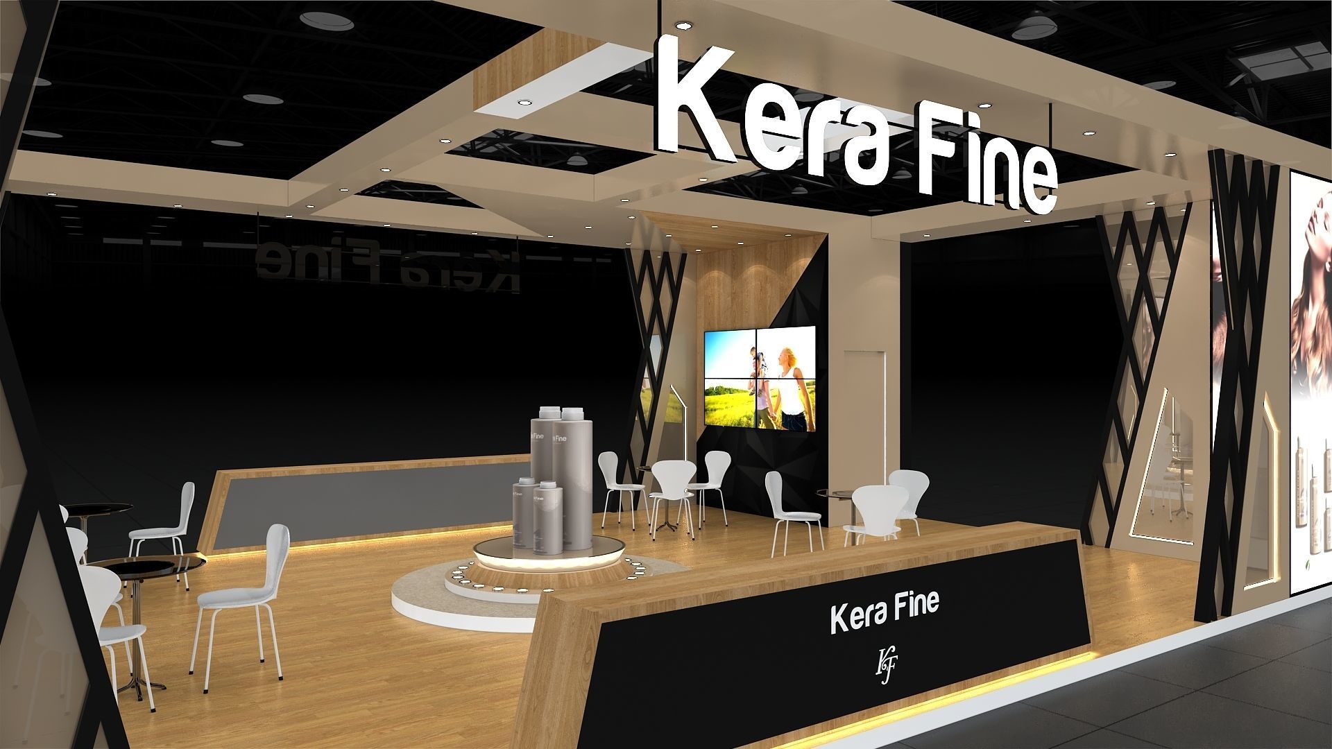 Exhibition Stand Stall 4 Side Open 7X11-Vray 3D model | CGTrader