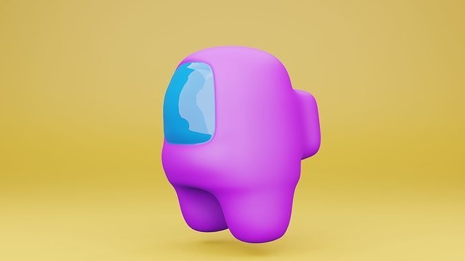3D render Game Among Us purple body 3D model | CGTrader