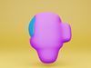 3D render Game Among Us purple body 3D model | CGTrader