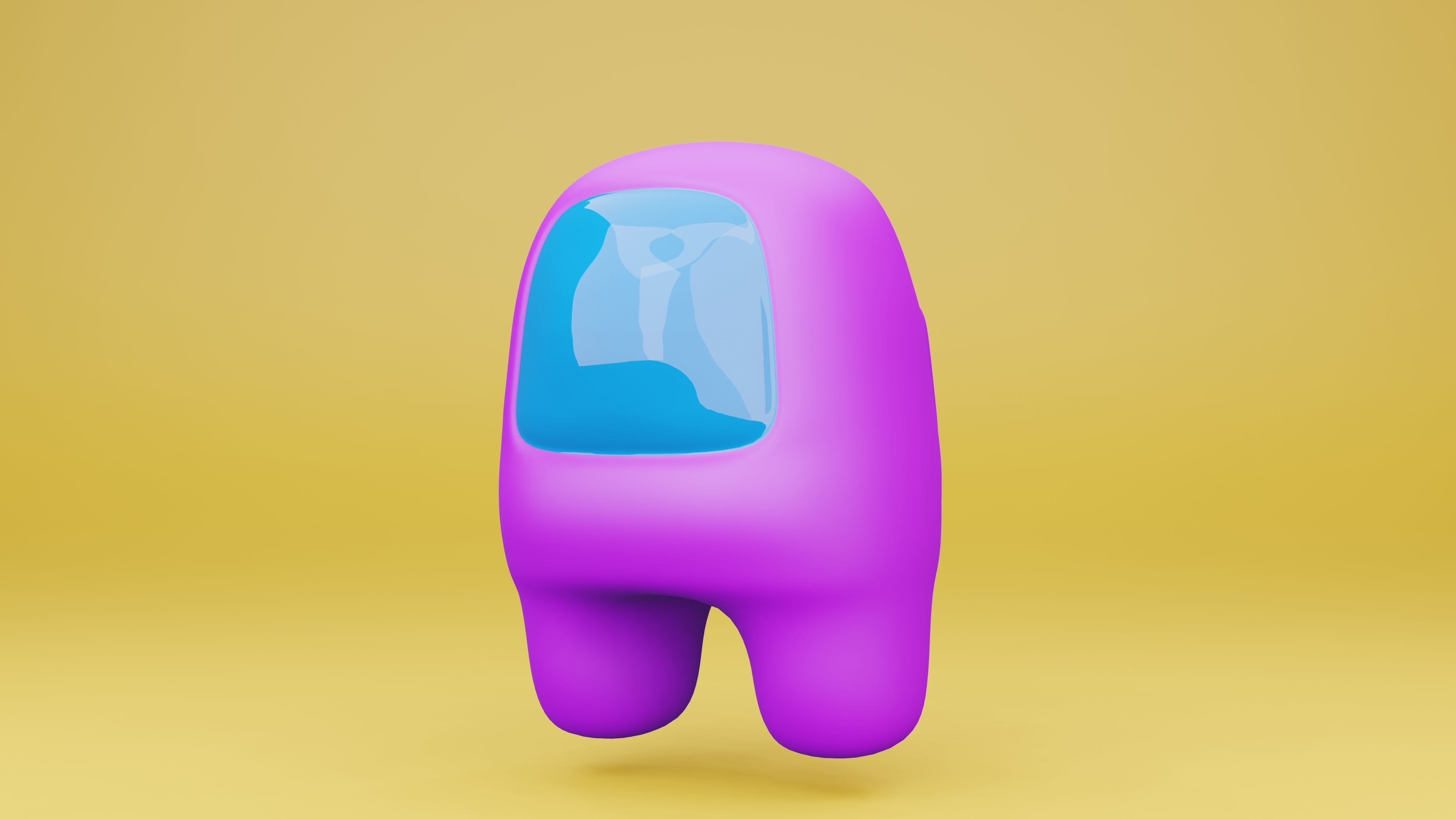 3D render Game Among Us purple body 3D model | CGTrader