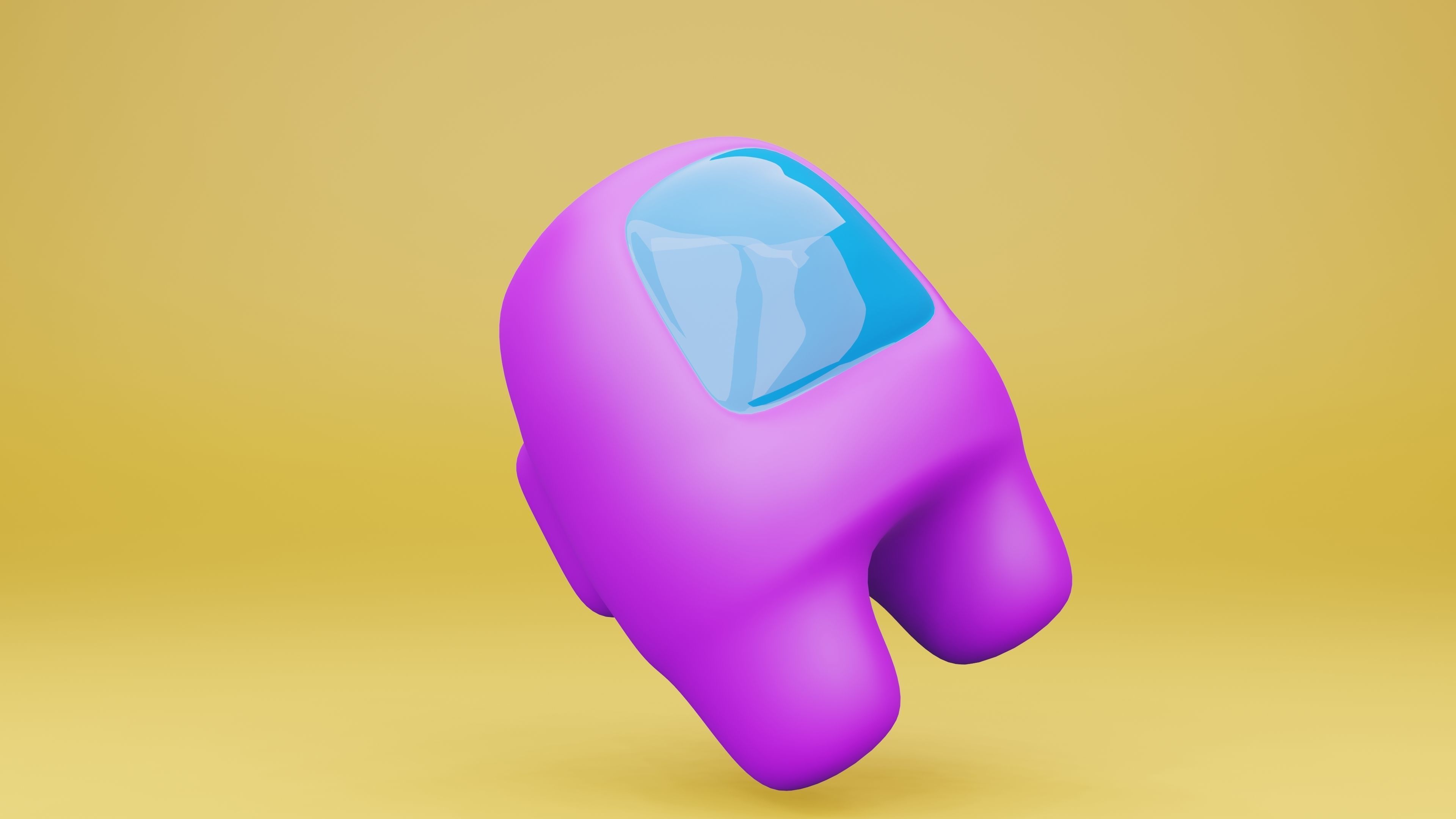 3D render Game Among Us purple body 3D model | CGTrader
