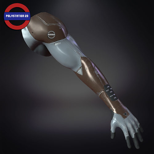 3D model Arm cyborg sci fi v5 game ready VR / AR / low-poly | CGTrader