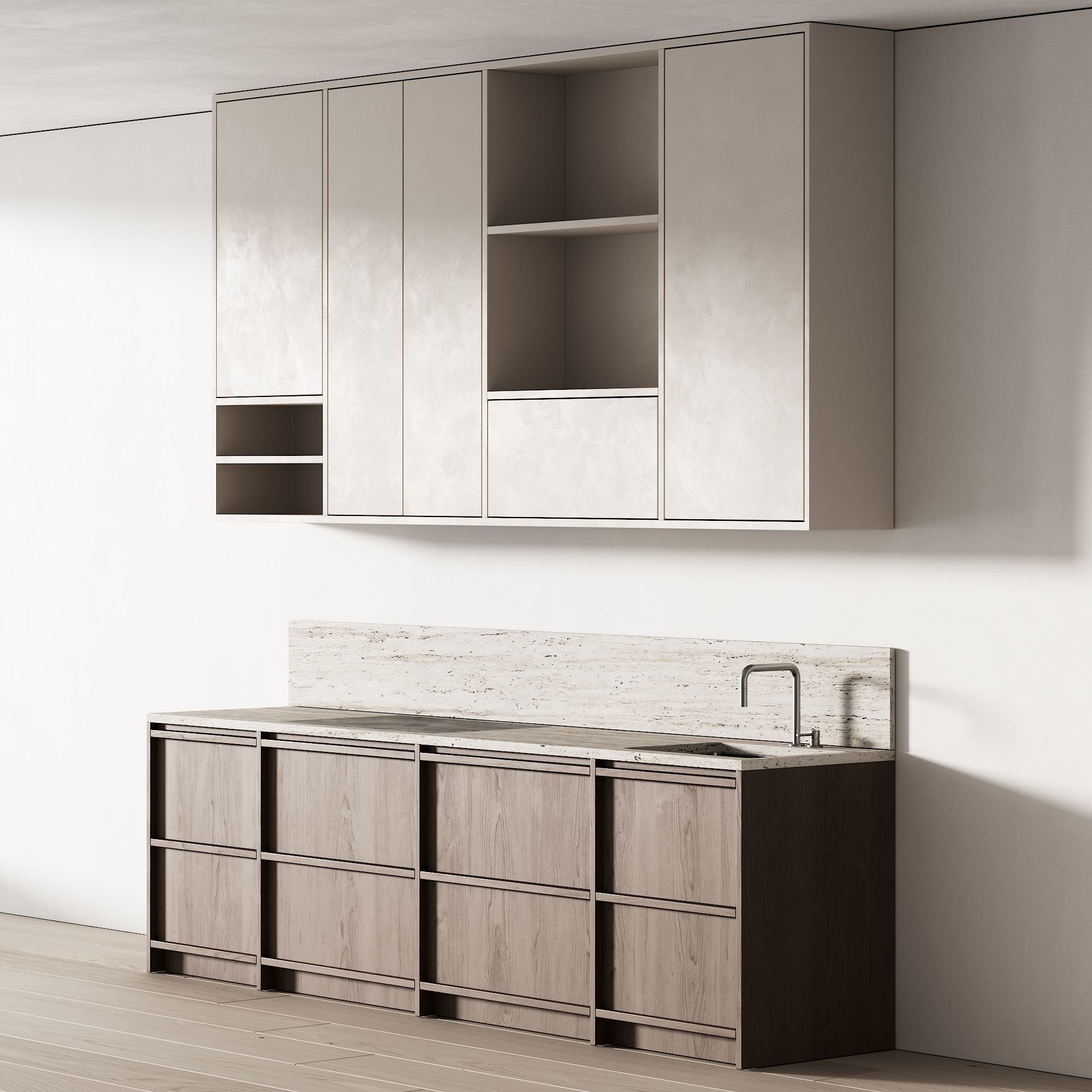 451 modern kitchen 16 mini kitchen 03 nordic japandi 3D model | CGTrader