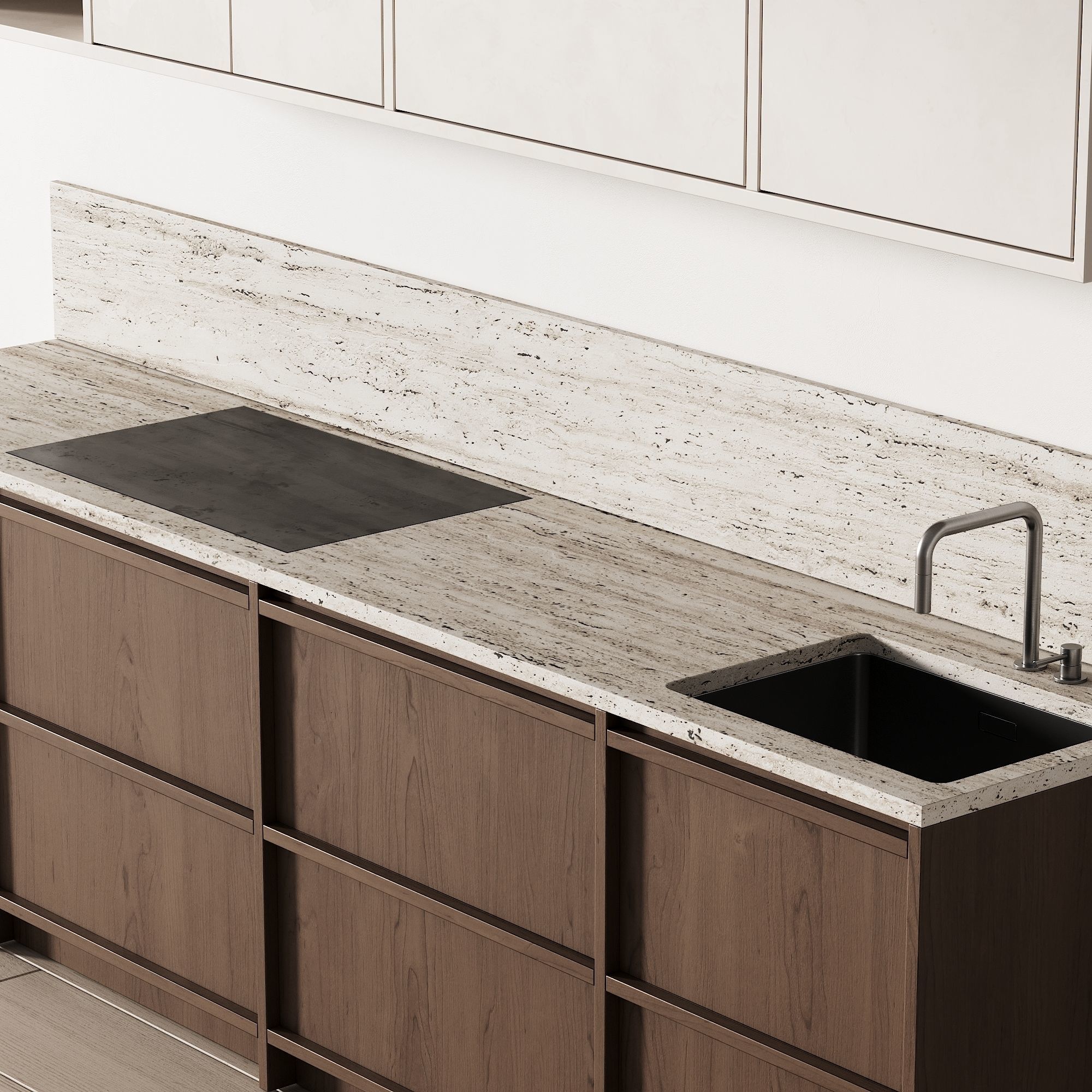 451 modern kitchen 16 mini kitchen 03 nordic japandi 3D model | CGTrader