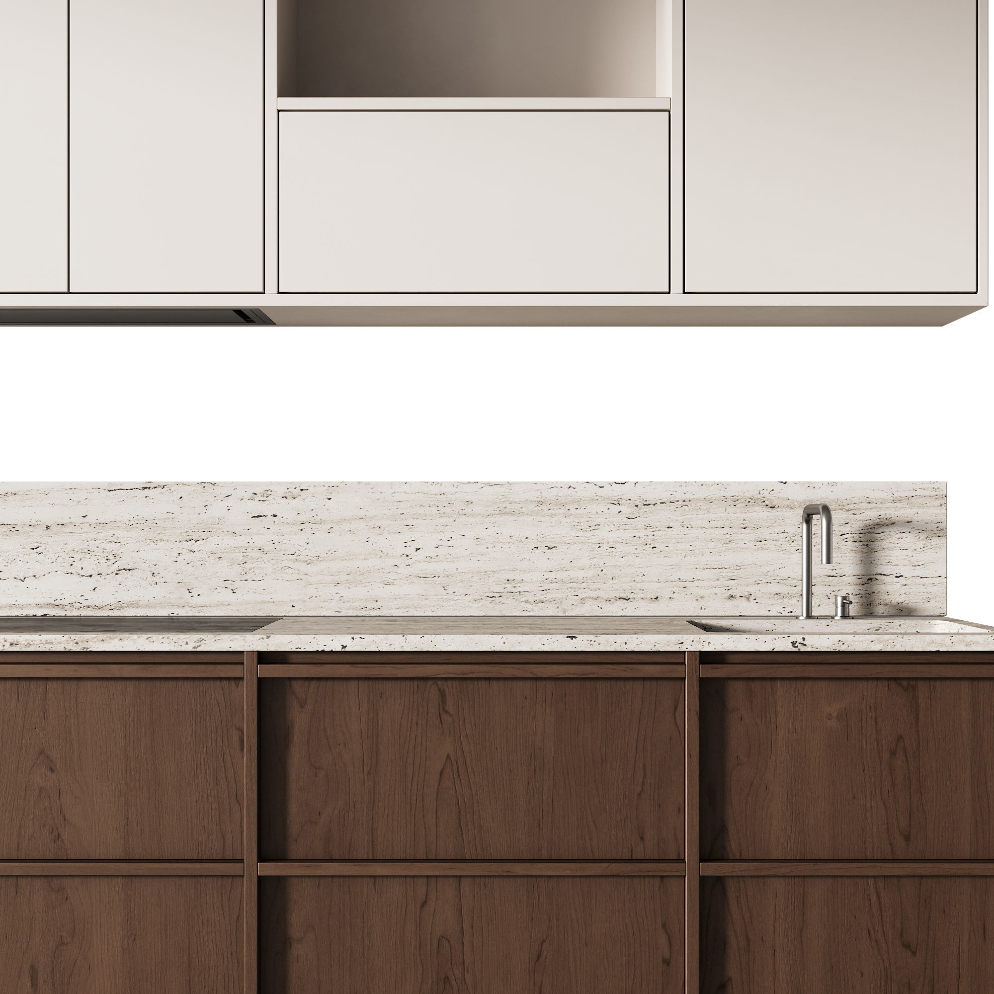 451 modern kitchen 16 mini kitchen 03 nordic japandi 3D model | CGTrader