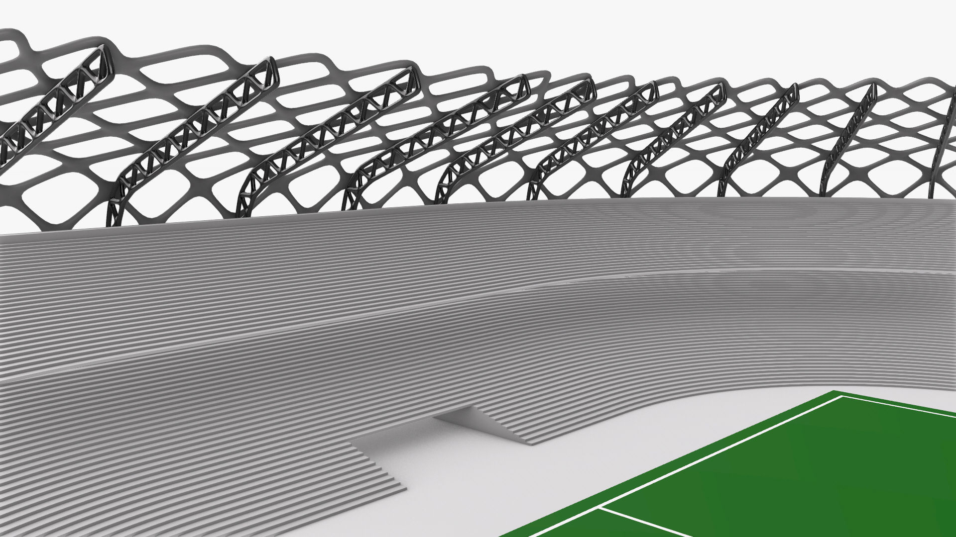Network Structure Soccer Stadium 3D model | CGTrader