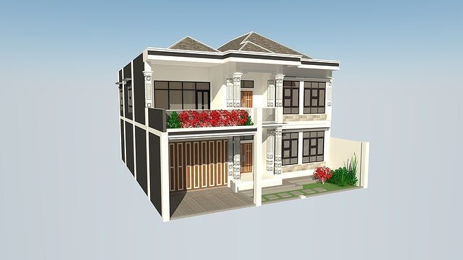 2 Floor House Classic A 3D model | CGTrader